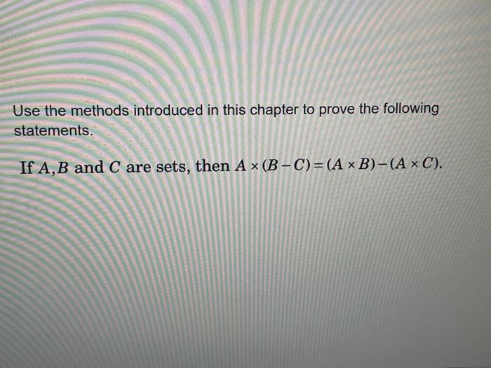Solved Use the methods introduced in this chapter to prove | Chegg.com