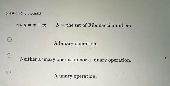 Solved For the next four questions, determine if the given | Chegg.com