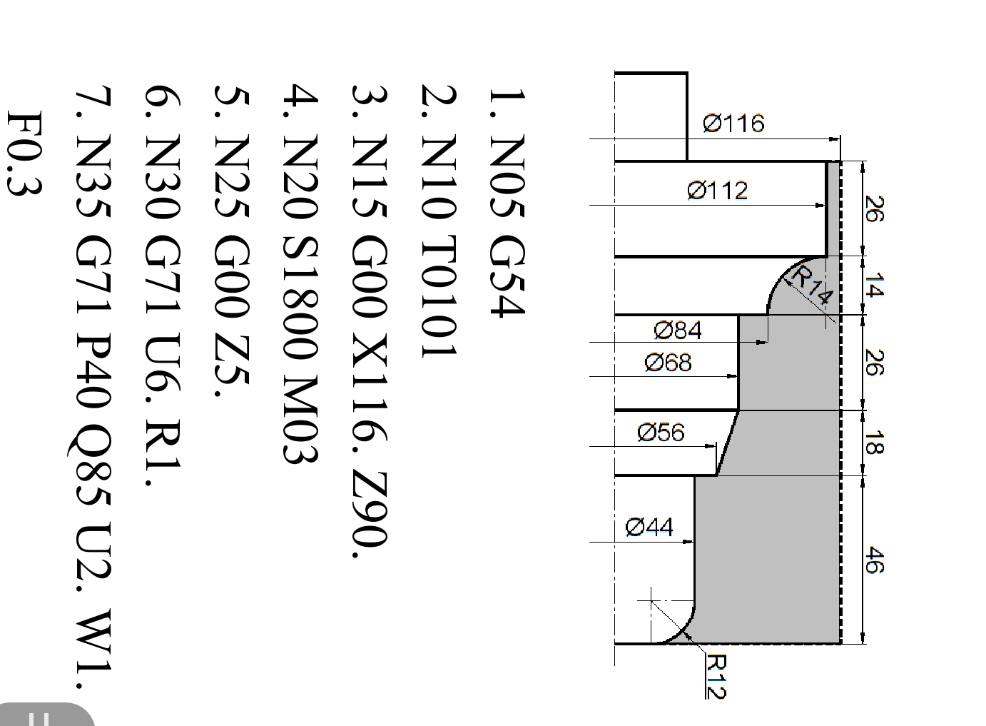 Solved I need an example like this for PROGRAMMING CNC | Chegg.com