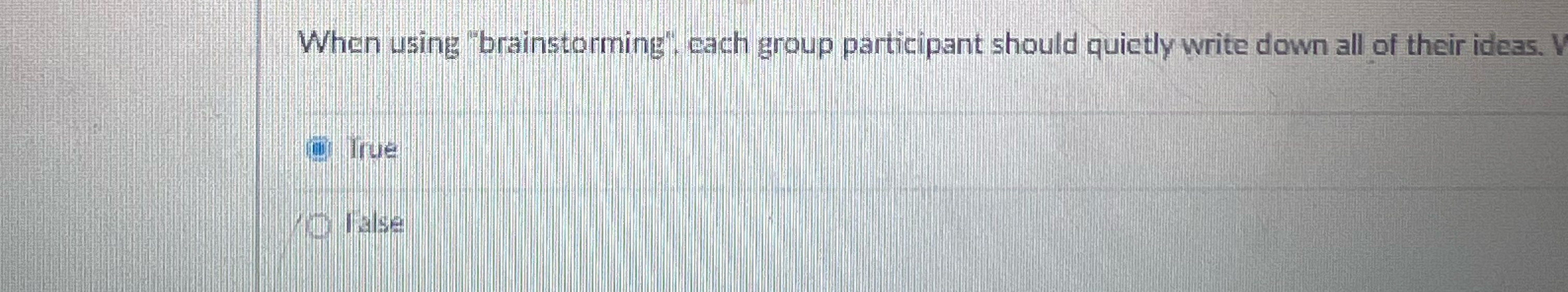 Solved When using "brainstorming", each group participant | Chegg.com