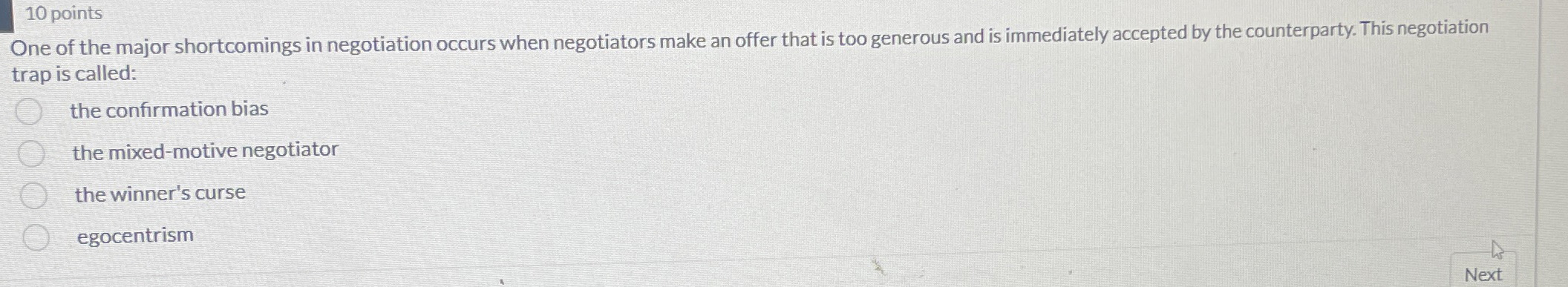 Solved 10 ﻿pointsOne of the major shortcomings in | Chegg.com