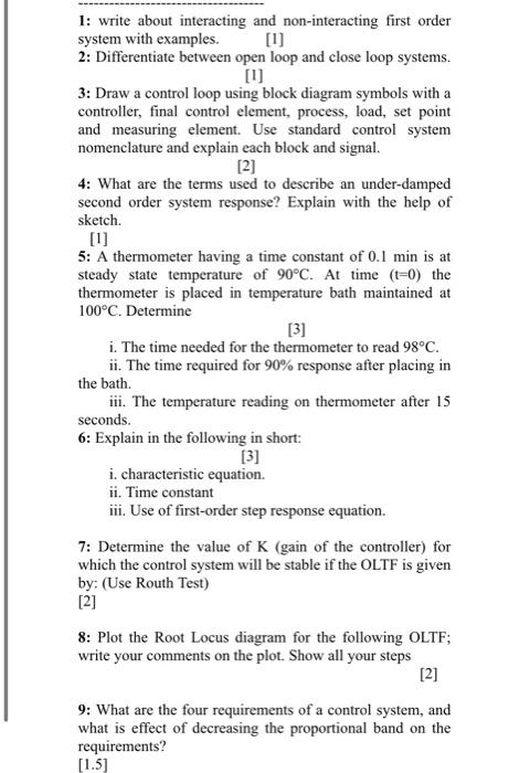 Solved 1: write about interacting and non-interacting first | Chegg.com