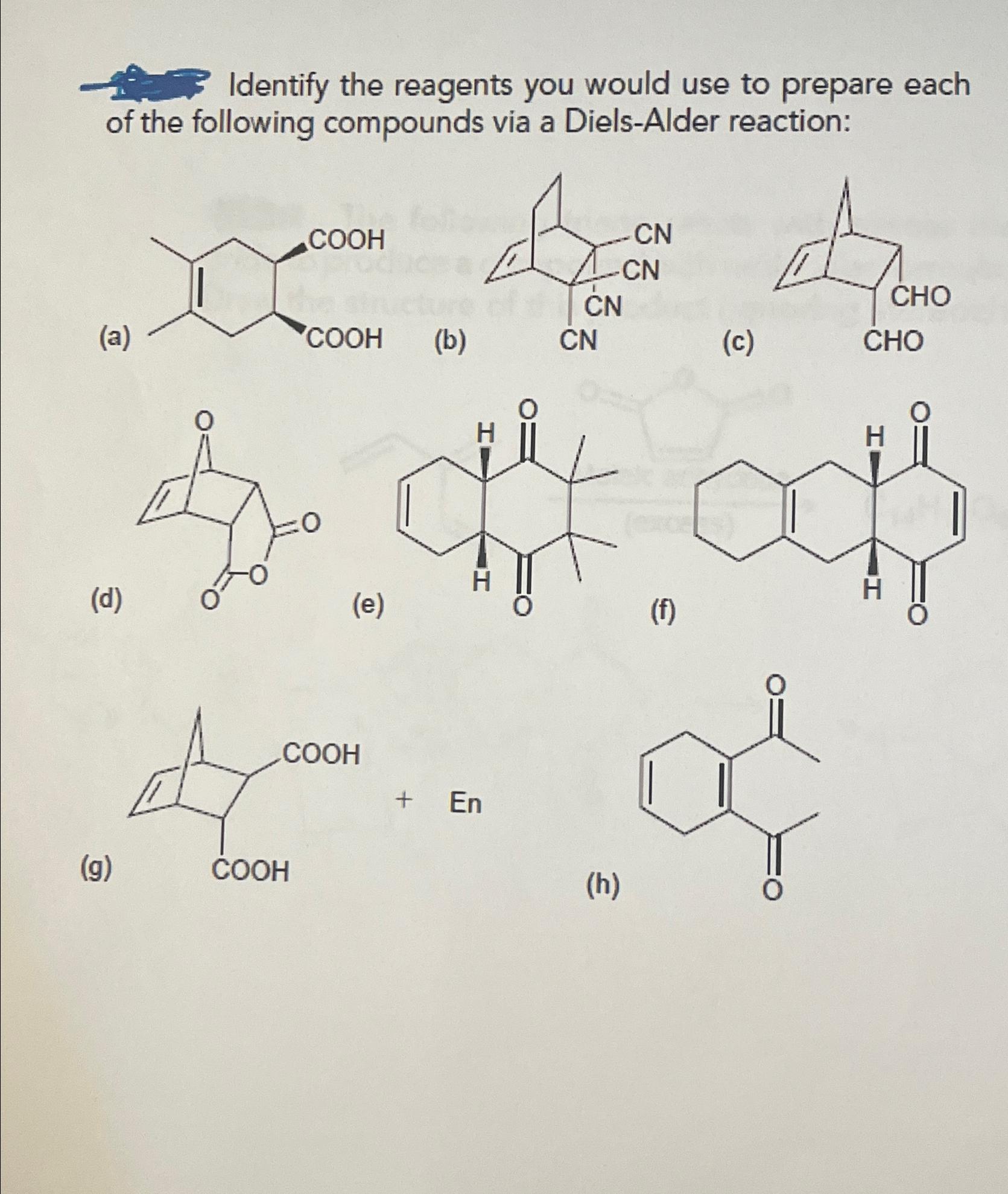 Solved Identify the reagents you would use to prepare each | Chegg.com