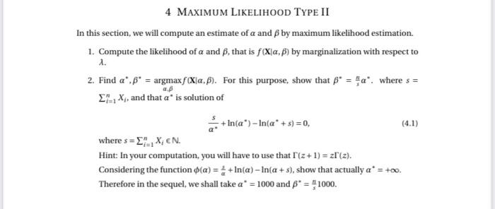 Solved In This Section We Will Compute An Estimate Of α And