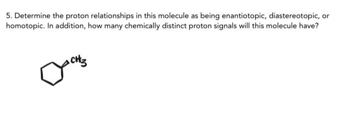 Solved 5. Determine the proton relationships in this | Chegg.com