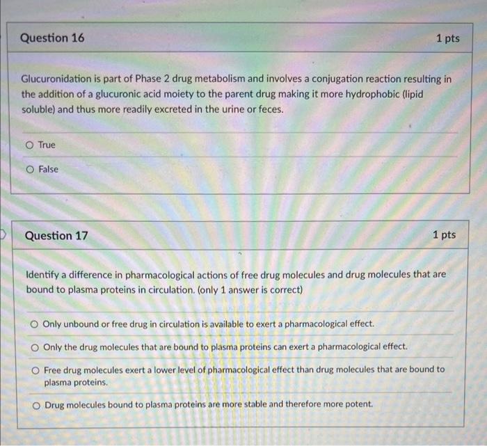 Solved Glucuronidation is part of Phase 2 drug metabolism | Chegg.com