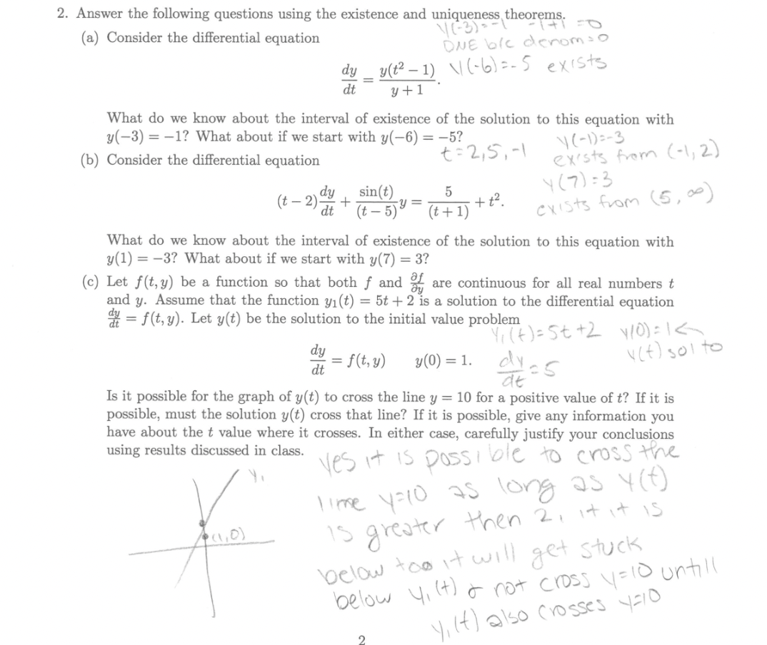 Solved Answer the following questions using the existence | Chegg.com