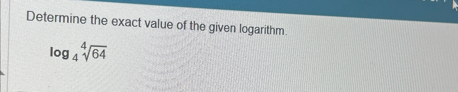 Solved Determine the exact value of the given | Chegg.com