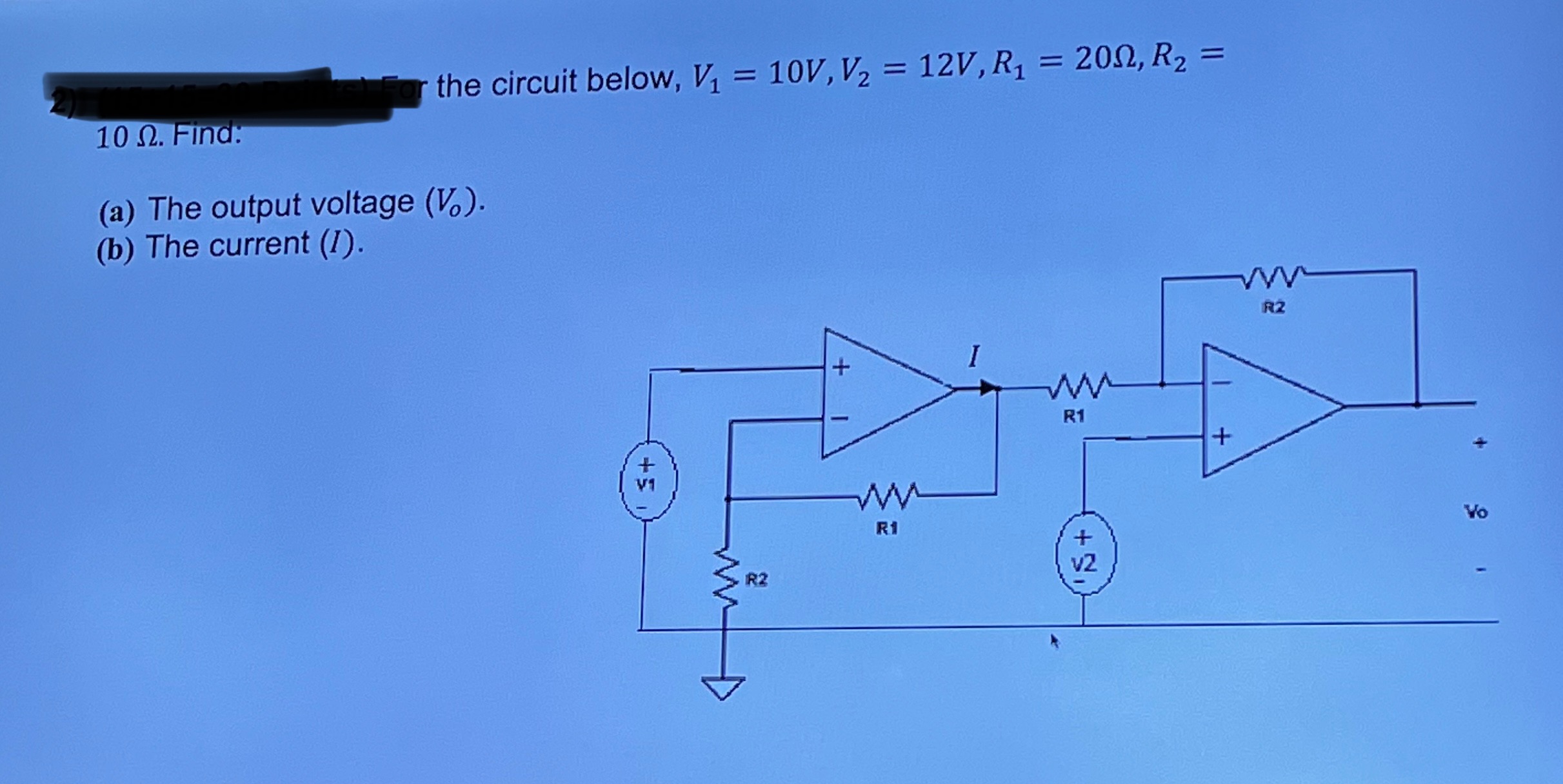 Solved Answer with full work shown pleasethe circuit below, | Chegg.com