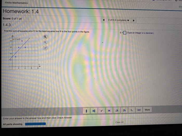 Solved Finite Mathematics Homework: 1.4 Score: 0 of 1 pt 1 2 | Chegg.com