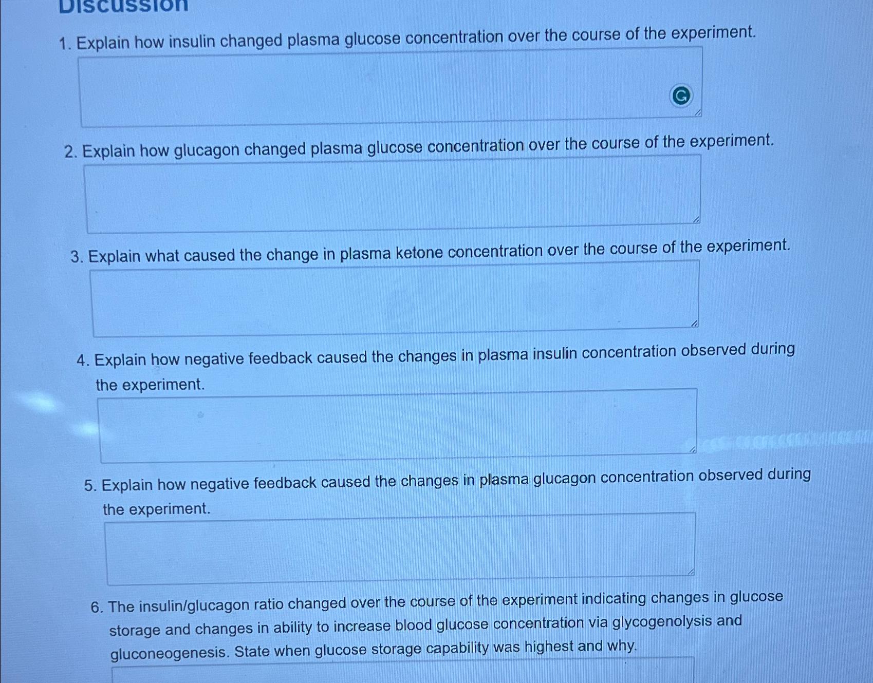 Solved Explain how insulin changed plasma glucose | Chegg.com