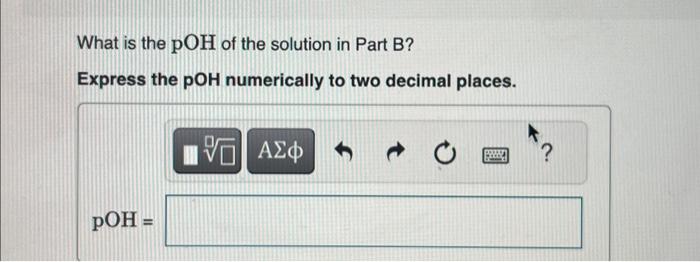 Solved pH is a logarithmic scale used to indicate the | Chegg.com