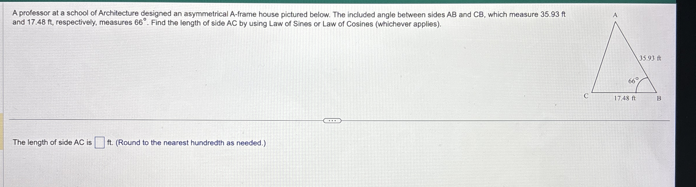Solved A professor at a school of Architecture designed an | Chegg.com