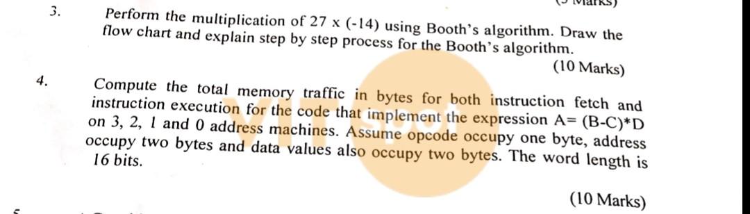 Solved 3. Perform the multiplication of 27 x (-14) using | Chegg.com