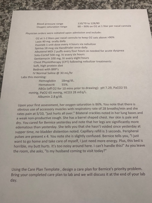 Solved 6:09 PM Wed Aug 26 94 68% Done Care_Plan_Template | Chegg.com