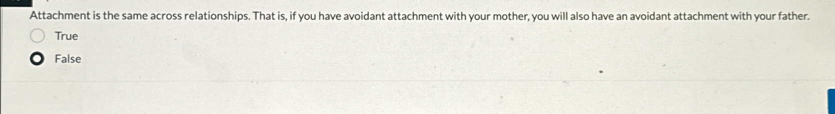 Solved Attachment is the same across relationships. That is, | Chegg.com