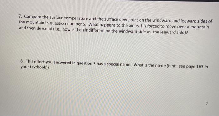 Solved LAB EXERCISE 1. A rising, unsaturated air parcel will | Chegg.com