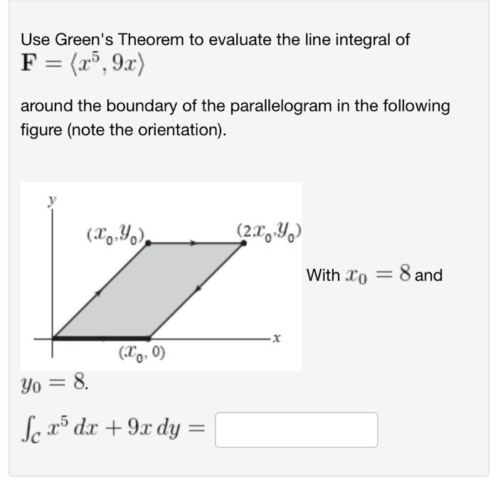 Solved F= x5,9x around the boundary of the parallelogram in | Chegg.com