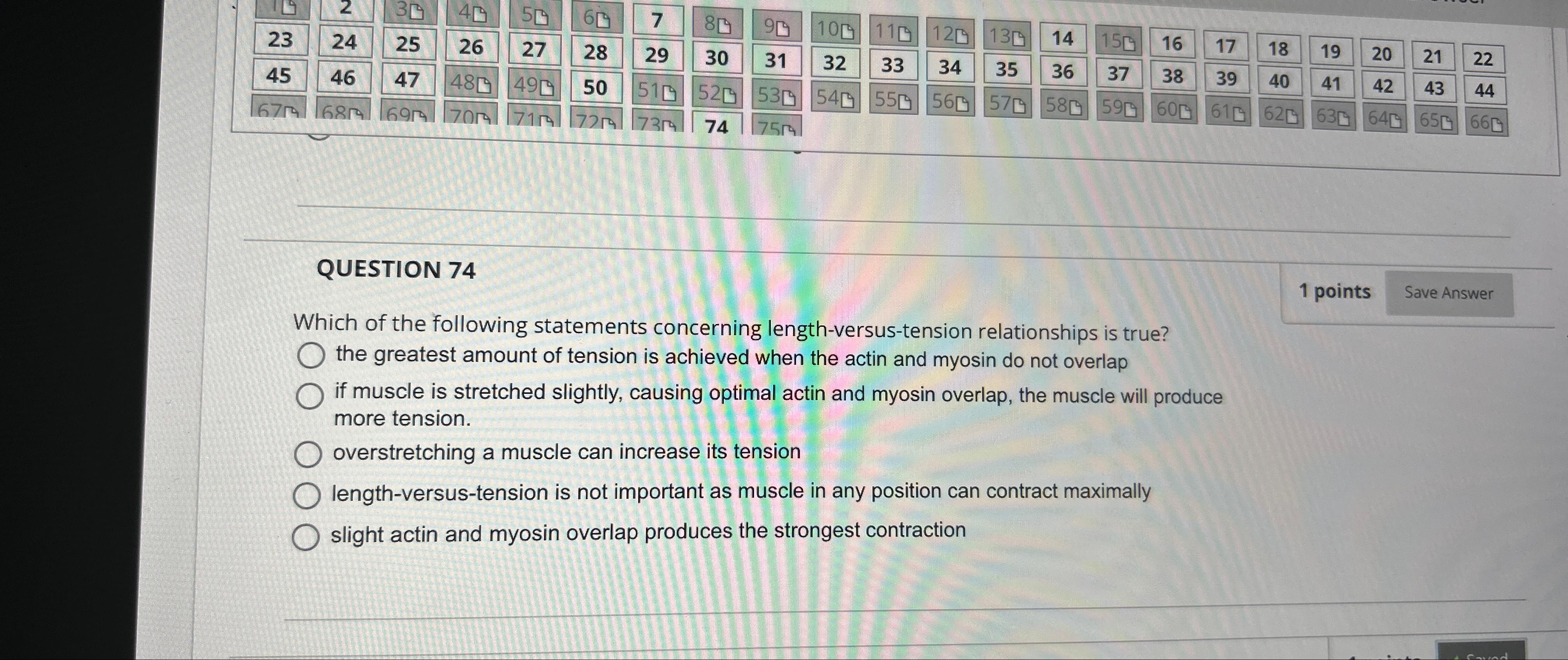 Solved QUESTION 741 ﻿pointsWhich of the following statements | Chegg.com