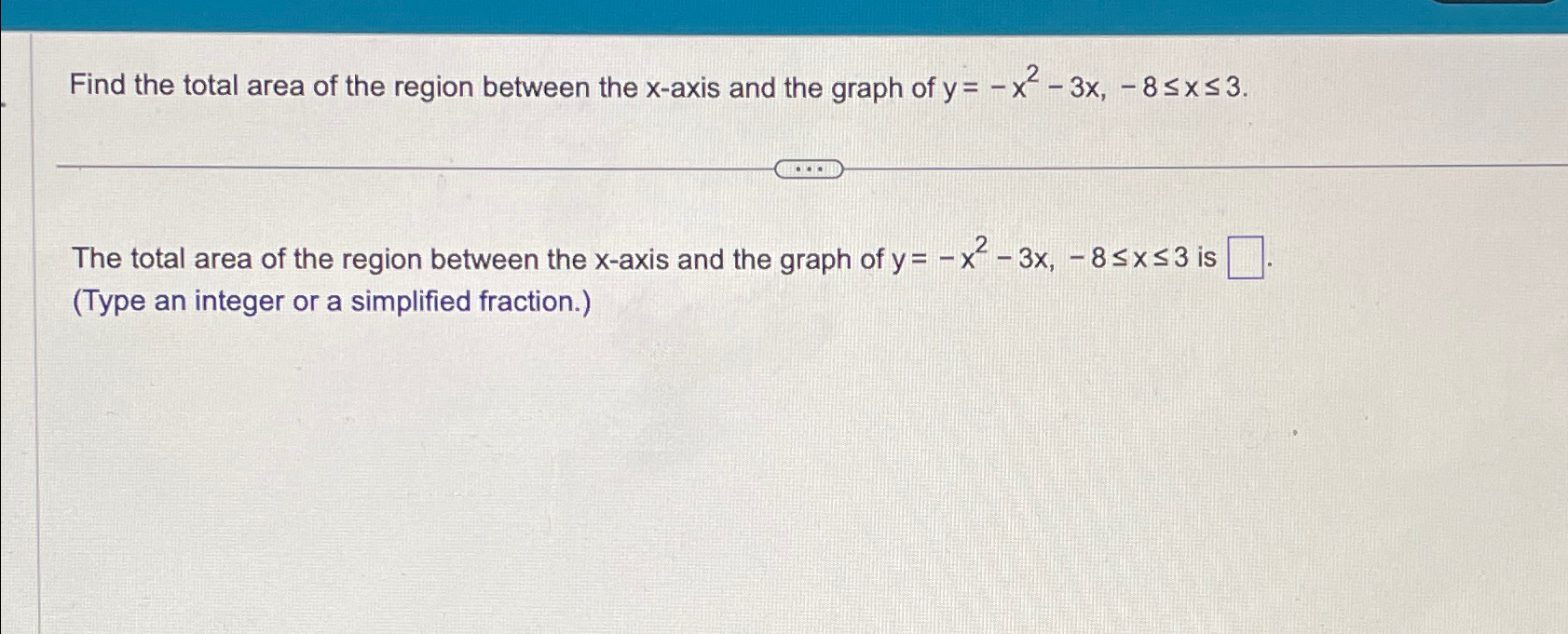 Solved Find the total area of the region between the x-axis | Chegg.com