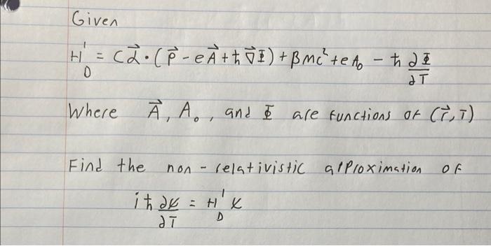 Solved the answer should be the non relativistic | Chegg.com