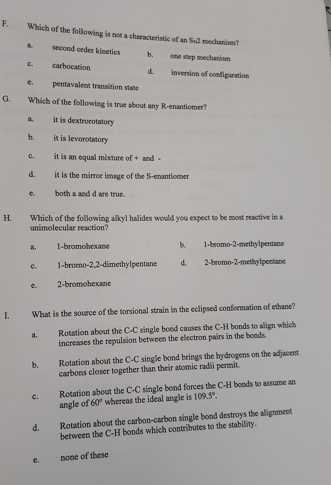 Solved F. Which of the following is not a characteristic of | Chegg.com