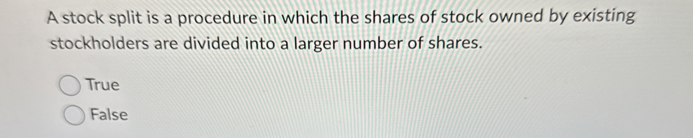 Solved A stock split is a procedure in which the shares of | Chegg.com
