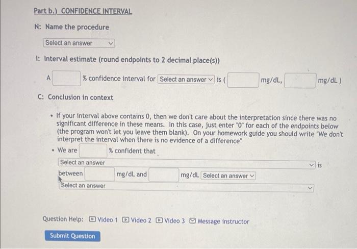 Solved The cholesterol level of a random sample of patients | Chegg.com