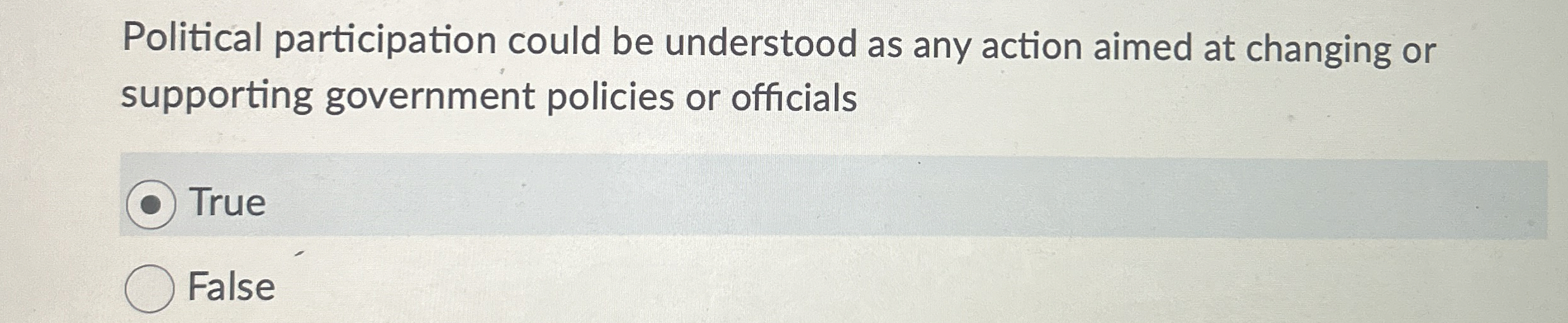 Solved Political participation could be understood as any | Chegg.com