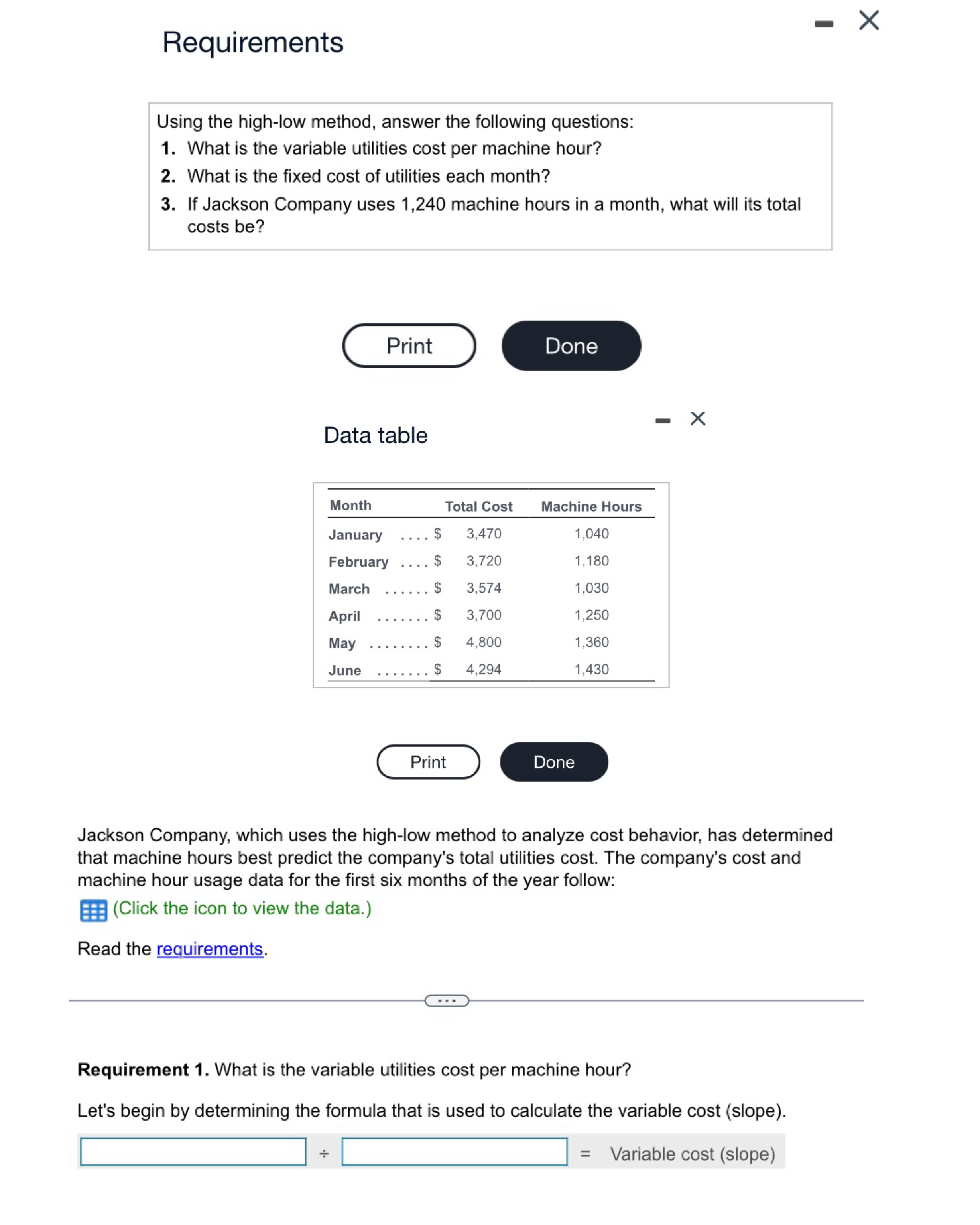 Solved What is the variable utilities cost per machine hour? | Chegg.com