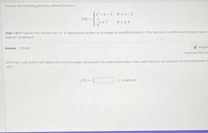Solved Consider the following piecewise defined function, if | Chegg.com