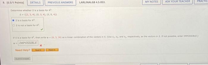 Solved Determine whether S is a basis for R3. | Chegg.com