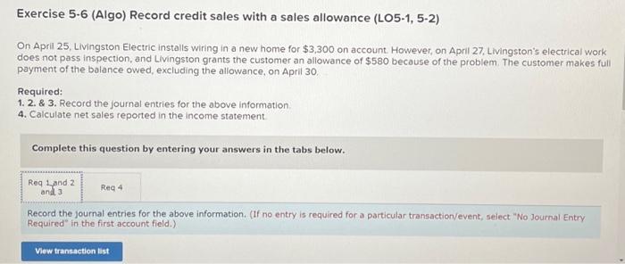 Solved Exercise 5-3 (Static) Record credit sale and cash | Chegg.com