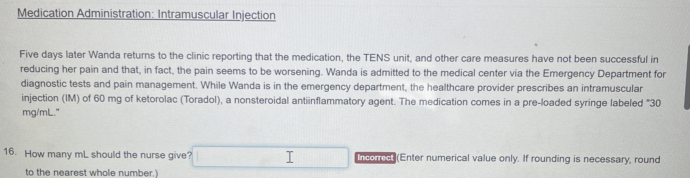 Solved Medication Administration: Intramuscular | Chegg.com