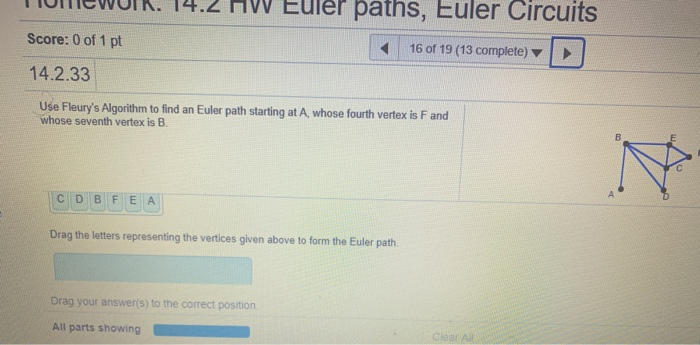 Solved Homework 142 Hw Euler Paths Euler Circuits Score 7862