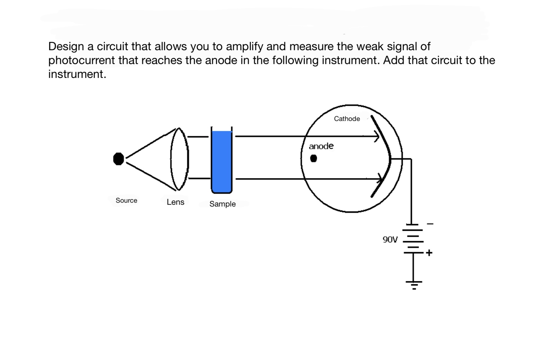 Design a circuit that allows you to amplify and | Chegg.com