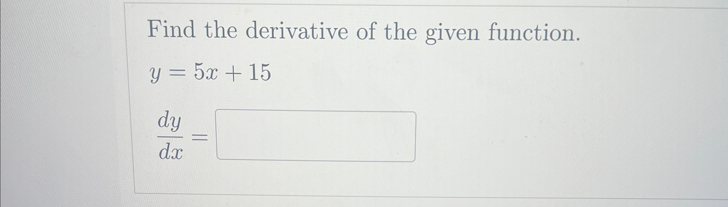 Solved Find the derivative of the given | Chegg.com