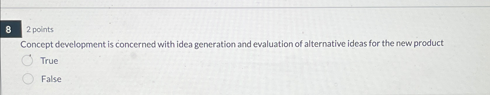 Solved 8 ﻿pointsConcept development is concerned with idea | Chegg.com