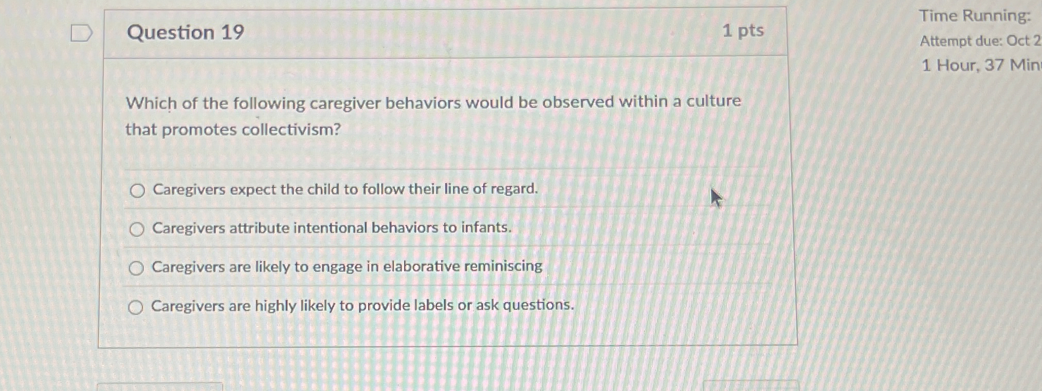 Solved Question 191 ﻿ptsTime Running:Attempt due: Oct 21 | Chegg.com