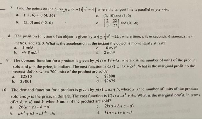Solved 1.. Find f′(1) if f(x)=(nx1+1)(nx−1). a. nnn c. | Chegg.com