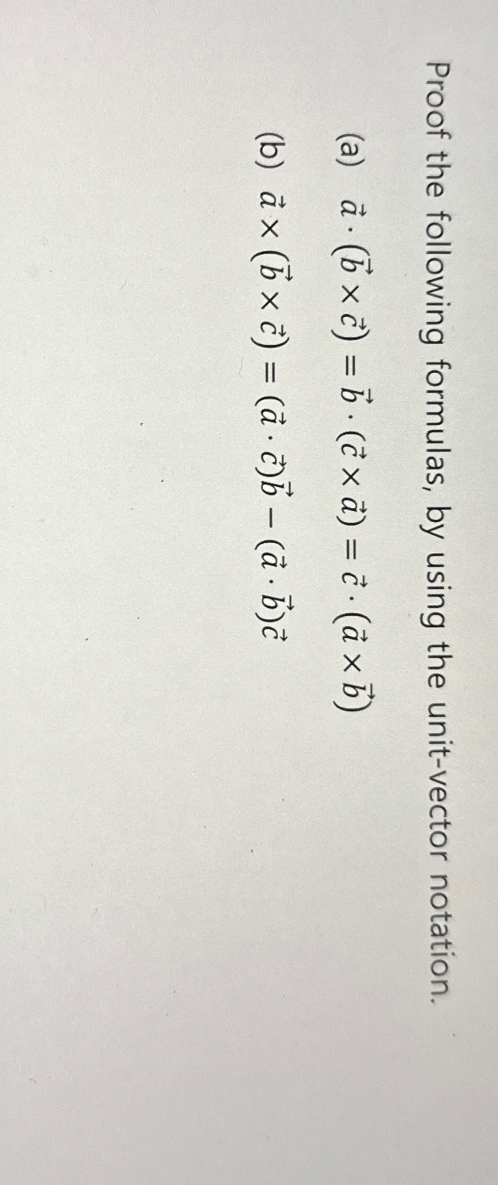 Solved Proof the following formulas, by using the | Chegg.com