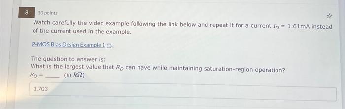 Solved B 10 points Watch carefully the video example | Chegg.com