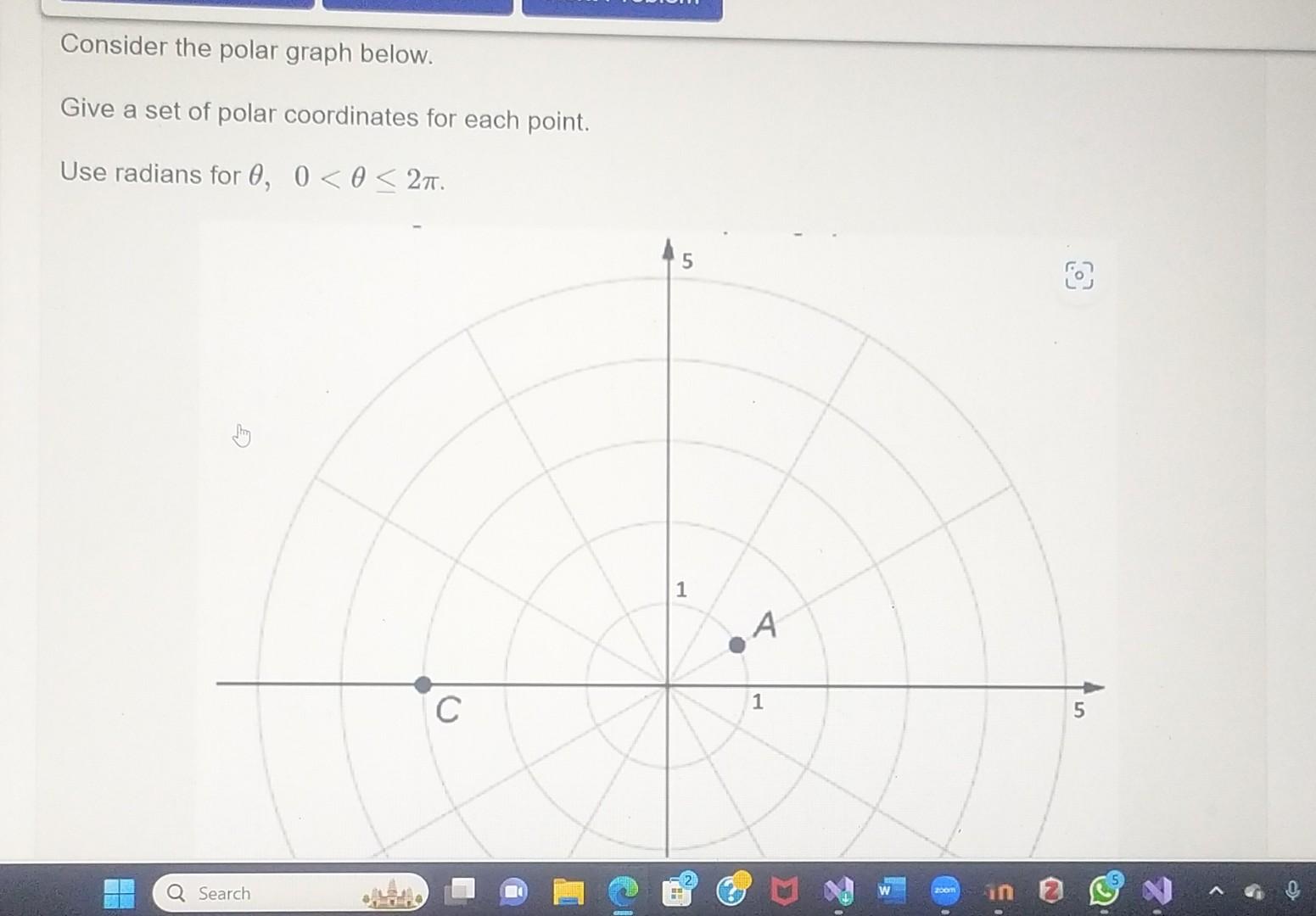 Solved Consider the polar graph below. Give a set of polar | Chegg.com