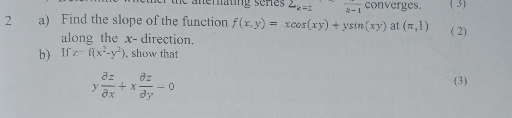 Solved a) Find the slope of the function | Chegg.com