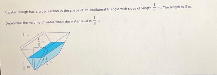 Solved A water trough has a cross section in the shape of an | Chegg.com