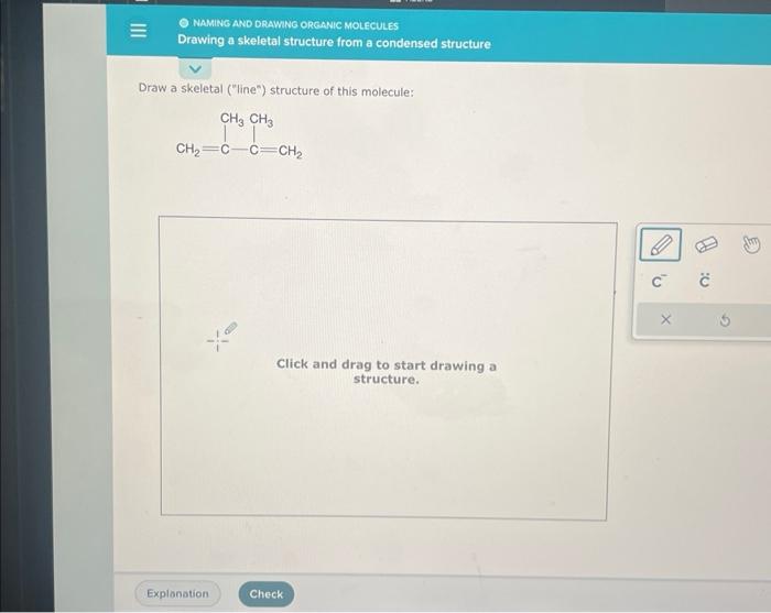 Solved Draw a skeletal ("line") structure of this molecule: | Chegg.com