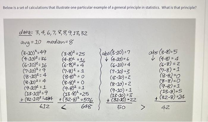 Solved Below is a set of calculations that illustrate one | Chegg.com
