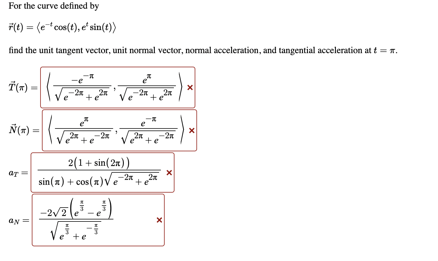 Solved For the curve defined | Chegg.com