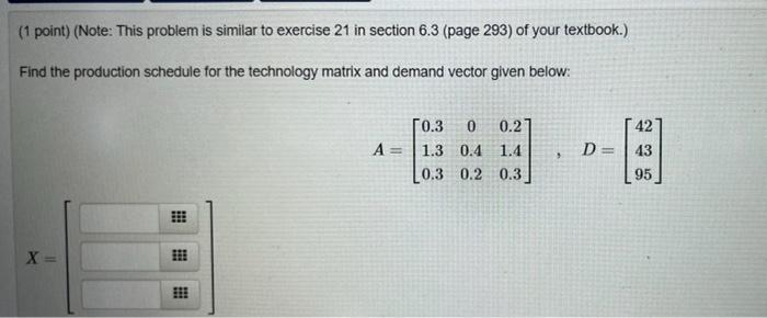 Solved (1 point) (Note: This problem is similar to exercise | Chegg.com Solved (1 point) (Note: This problem is similar to exercise | Chegg.com