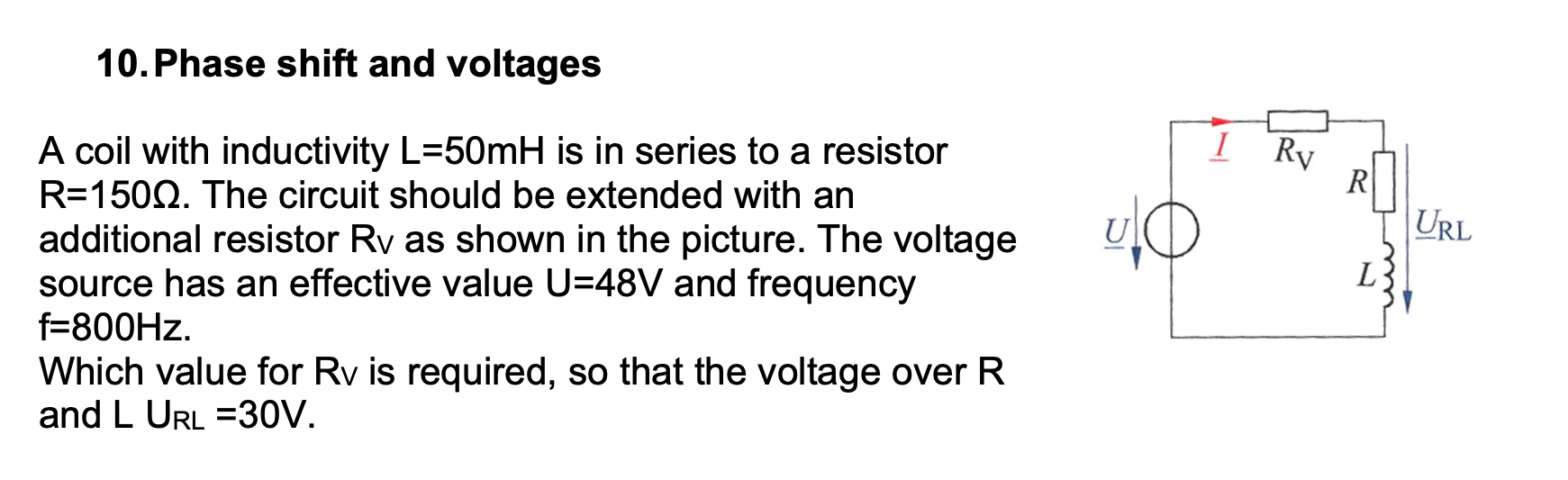 Solved Phase shift and voltagesA coil with inductivity | Chegg.com